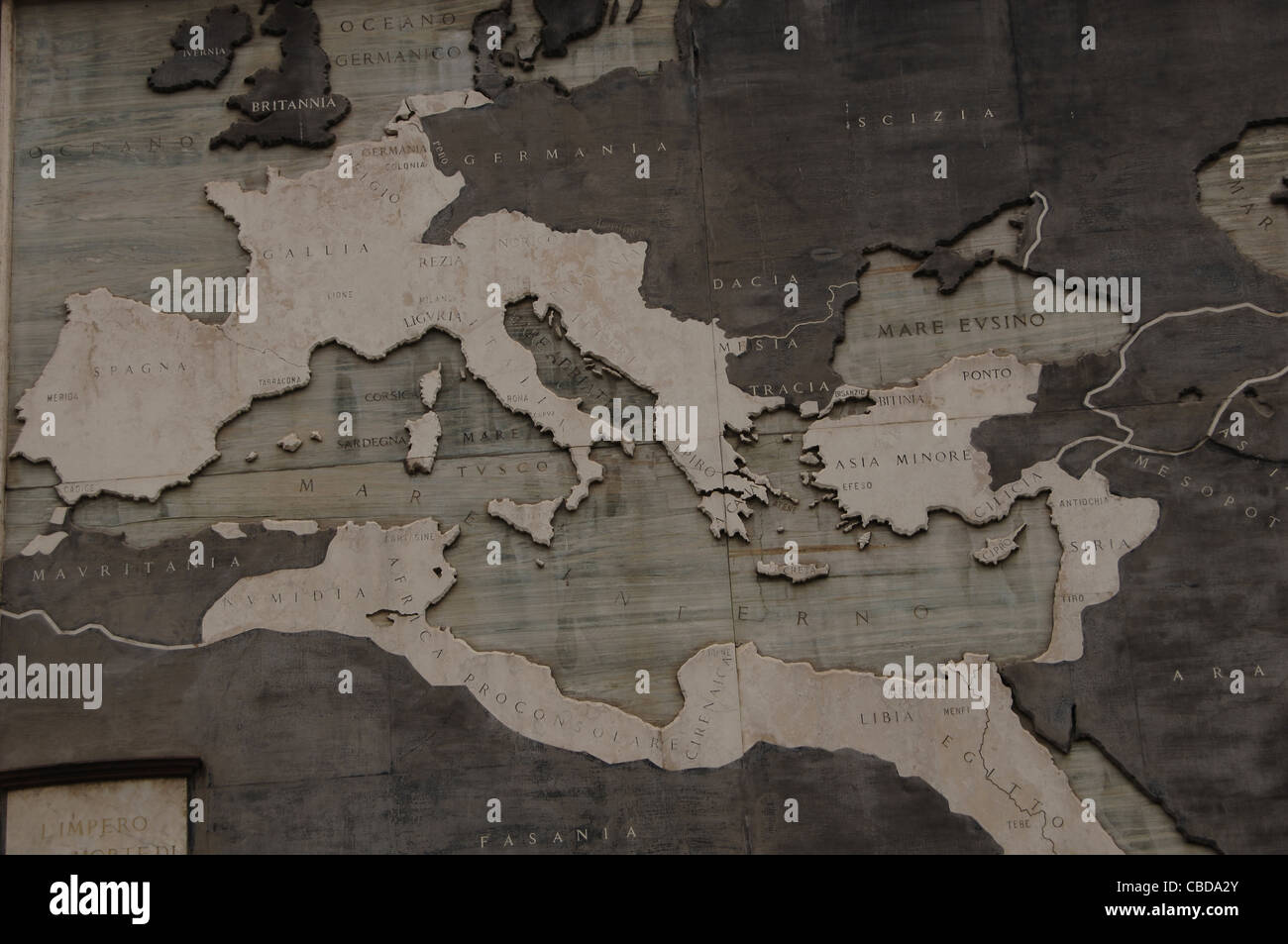 Relief map showing the Roman Expansion. From the death of Augustus to ...