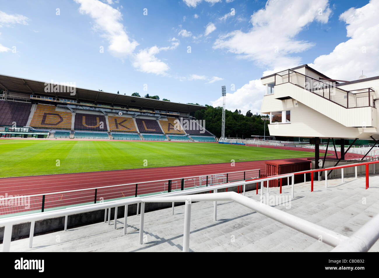 Stadium Juliska, home of soccer club Dukla Prague, pictured in Prague ...