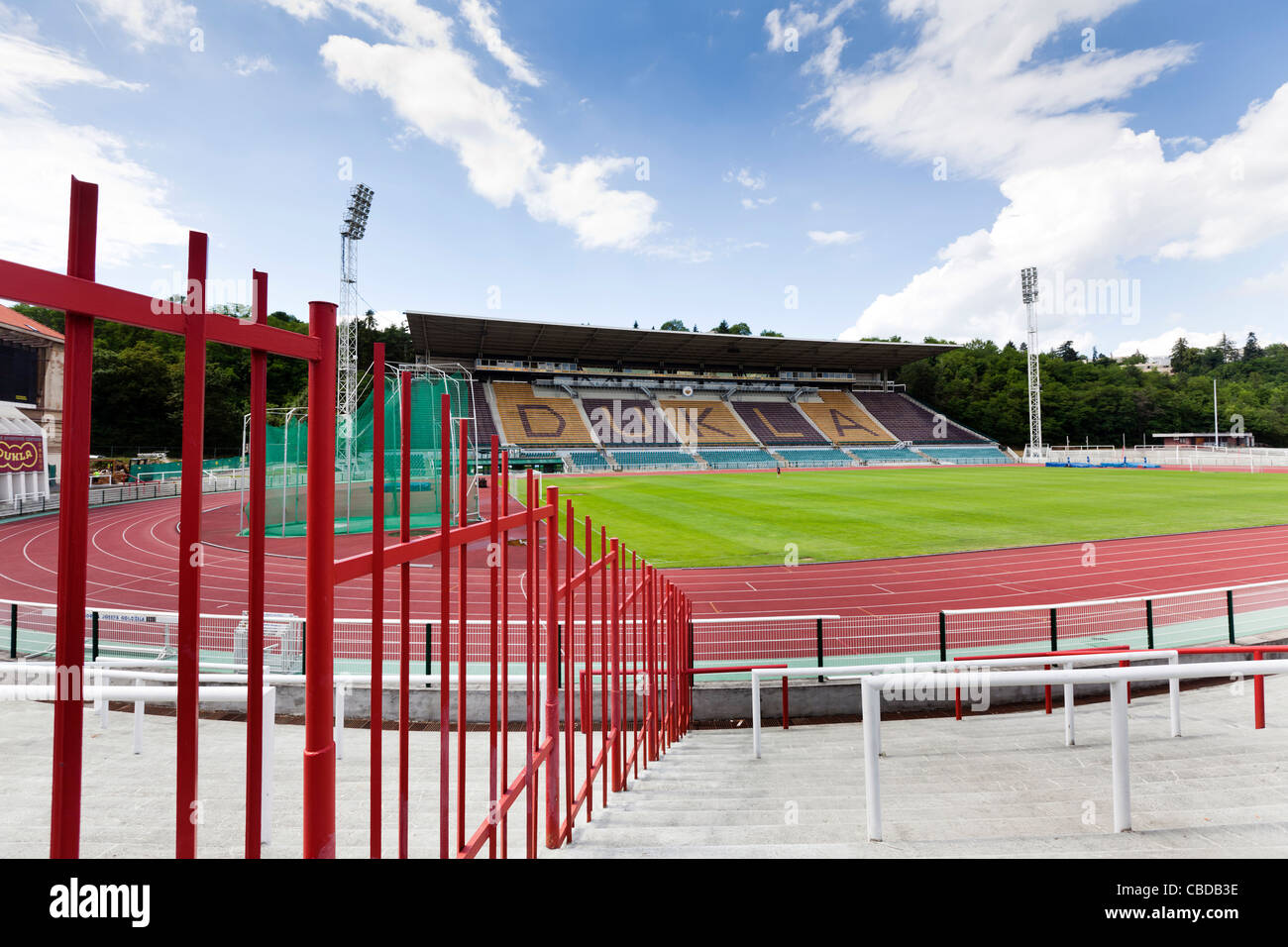 Stadium Juliska, home of soccer club Dukla Prague, pictured in Prague ...
