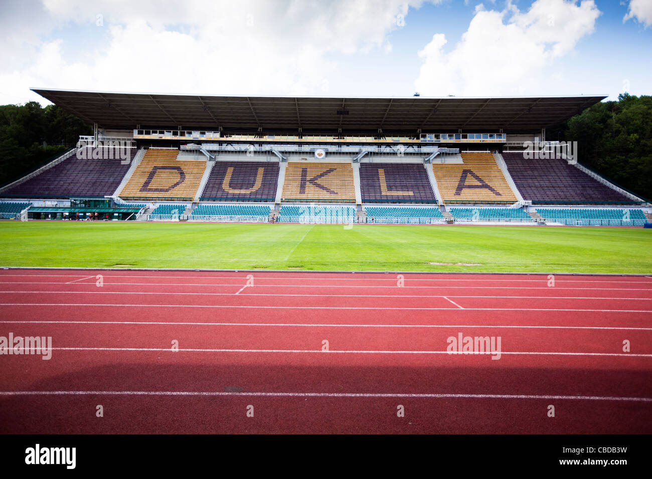 Stadium Juliska, home of soccer club Dukla Prague, pictured in Prague ...
