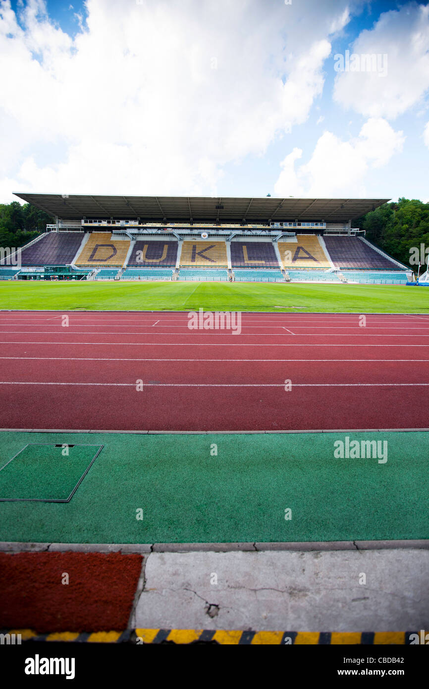 Stadium Juliska, home of soccer club Dukla Prague, pictured in Prague ...