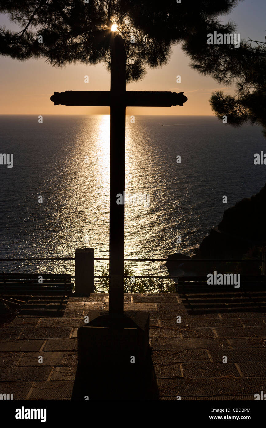 Cross in Riomaggiore, Cinque Terre, Province of La Spezia, Liguria ...