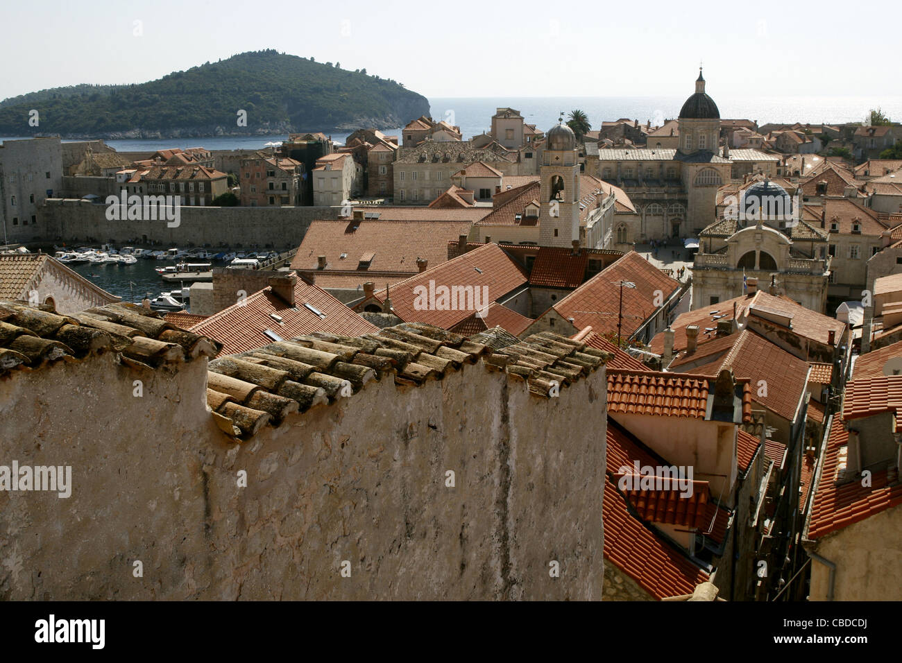 TERRACOTTA ROOF TOP BELL TOWER CATHEDRAL & ST.BLASIUS OLD TOWN ...