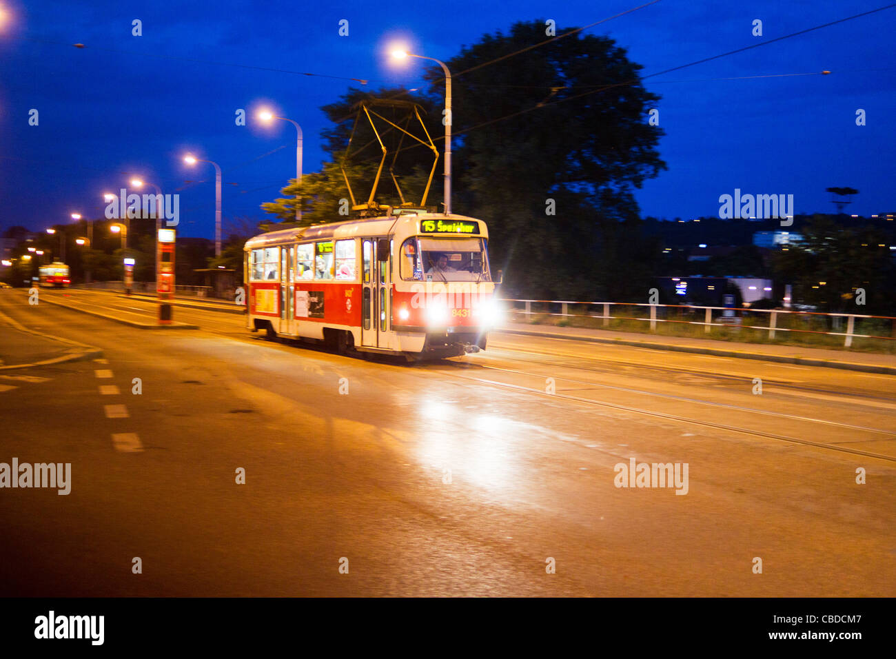 A tram on Liben bridge in Prague, Czech Republic. (CTK Photo/Rene ...