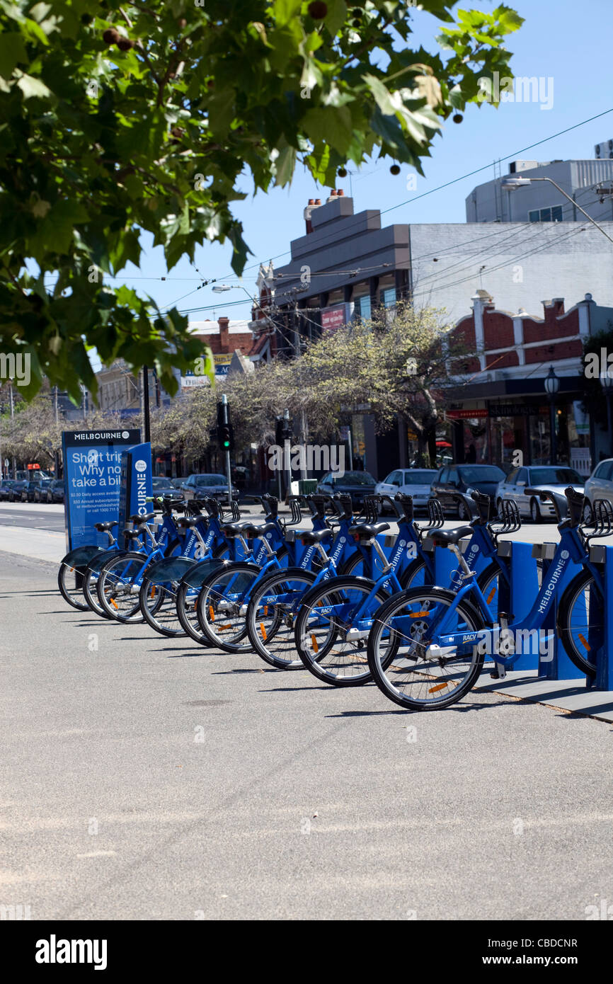 Melbourne Bike Share Scheme stand at Albert Park Village, Victoria ...