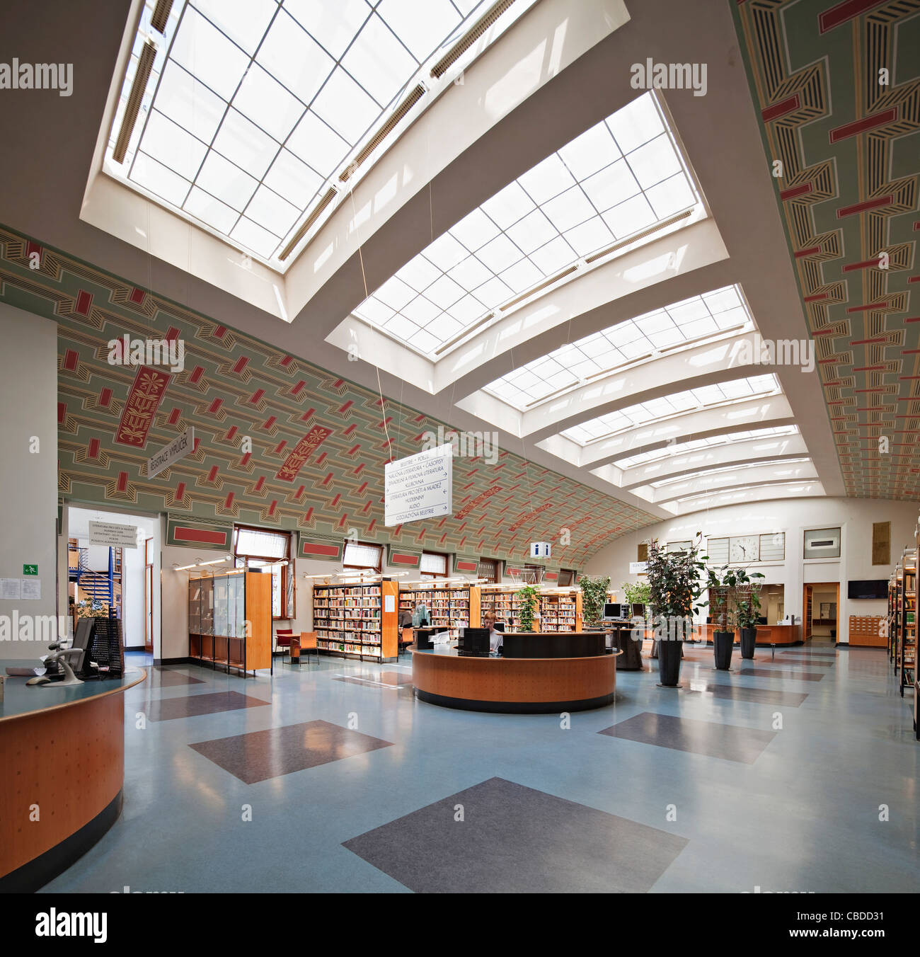 Municipal Library of Prague on Marianske Square in Prague. The first ...