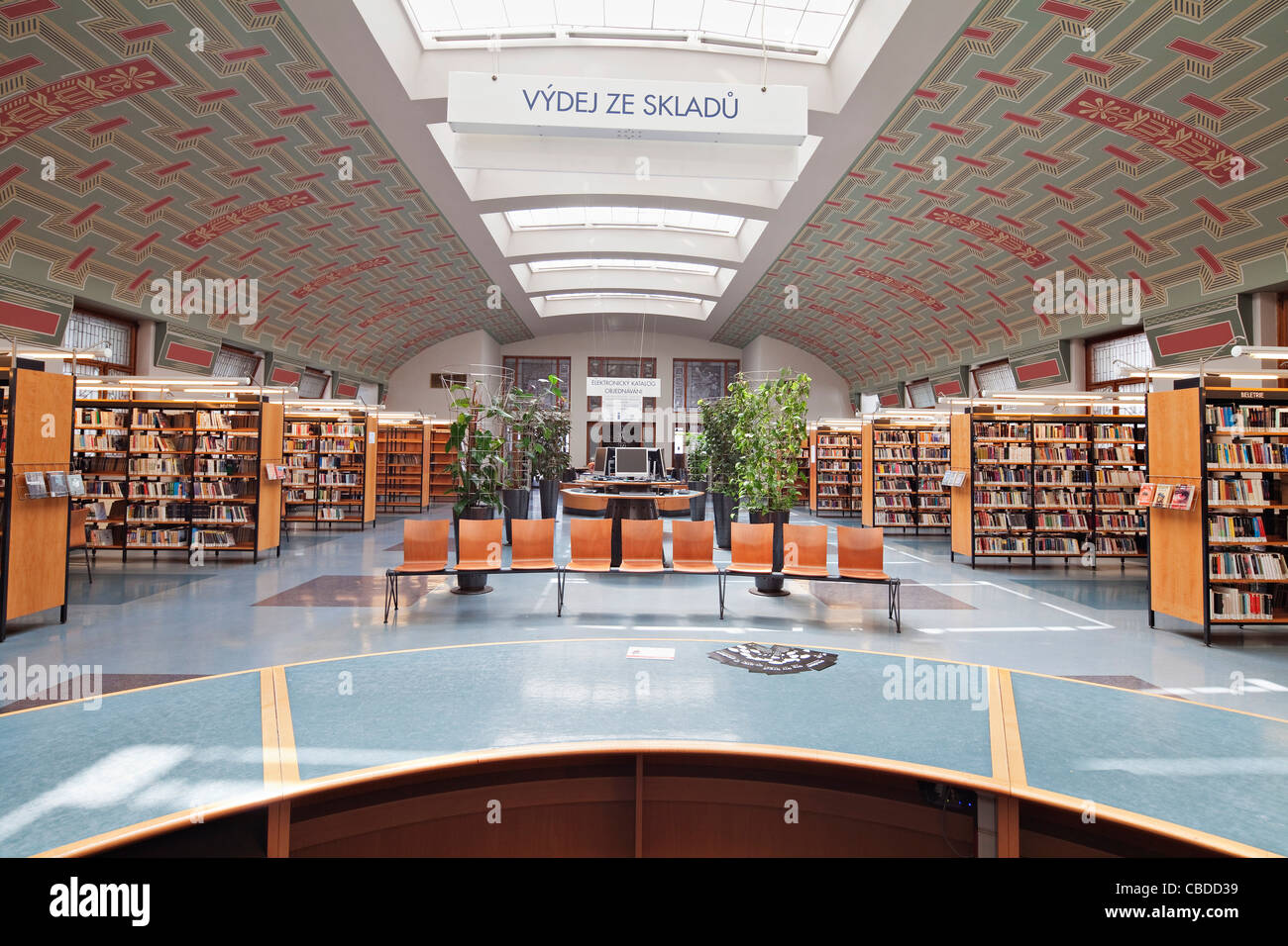 Municipal Library of Prague on Marianske Square in Prague. The first ...