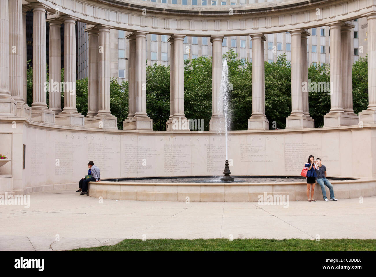 Millennium Monument Peristyle at Wrigley Square Chicago Illinois Stock ...