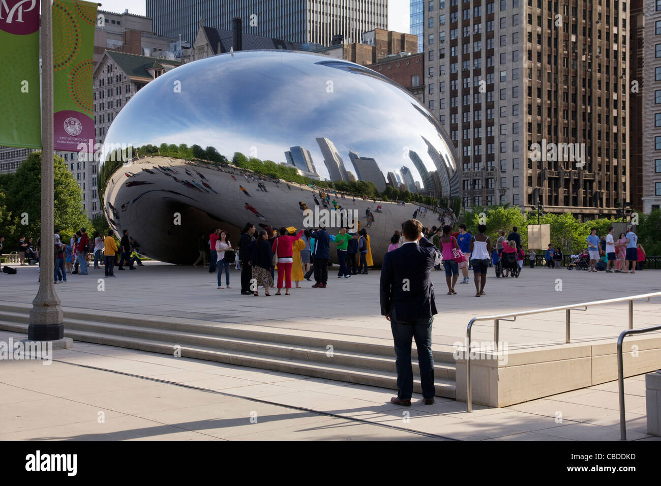 Cloud Gate sculpture by Anish Kapoor Millennium Park Chicago Illinois ...