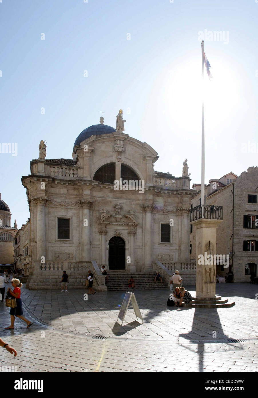 CHURCH OF ST.BLASIUS ORLANDO'S COLUMN & LUZA SQUARE OLD TOWN DUBROVNIK ...