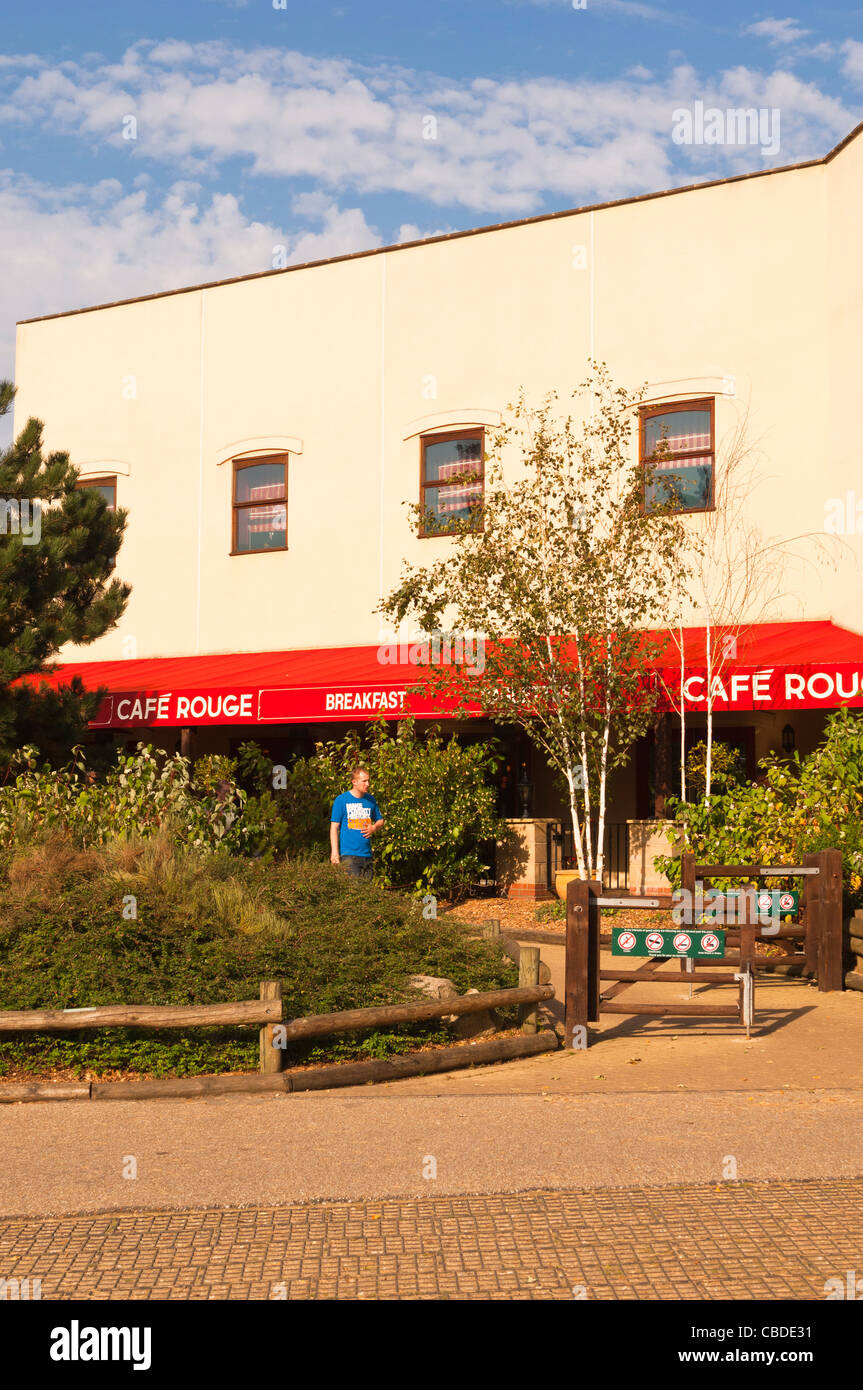 The Cafe Rouge restaurant at Center Parcs in Elveden near Thetford ...