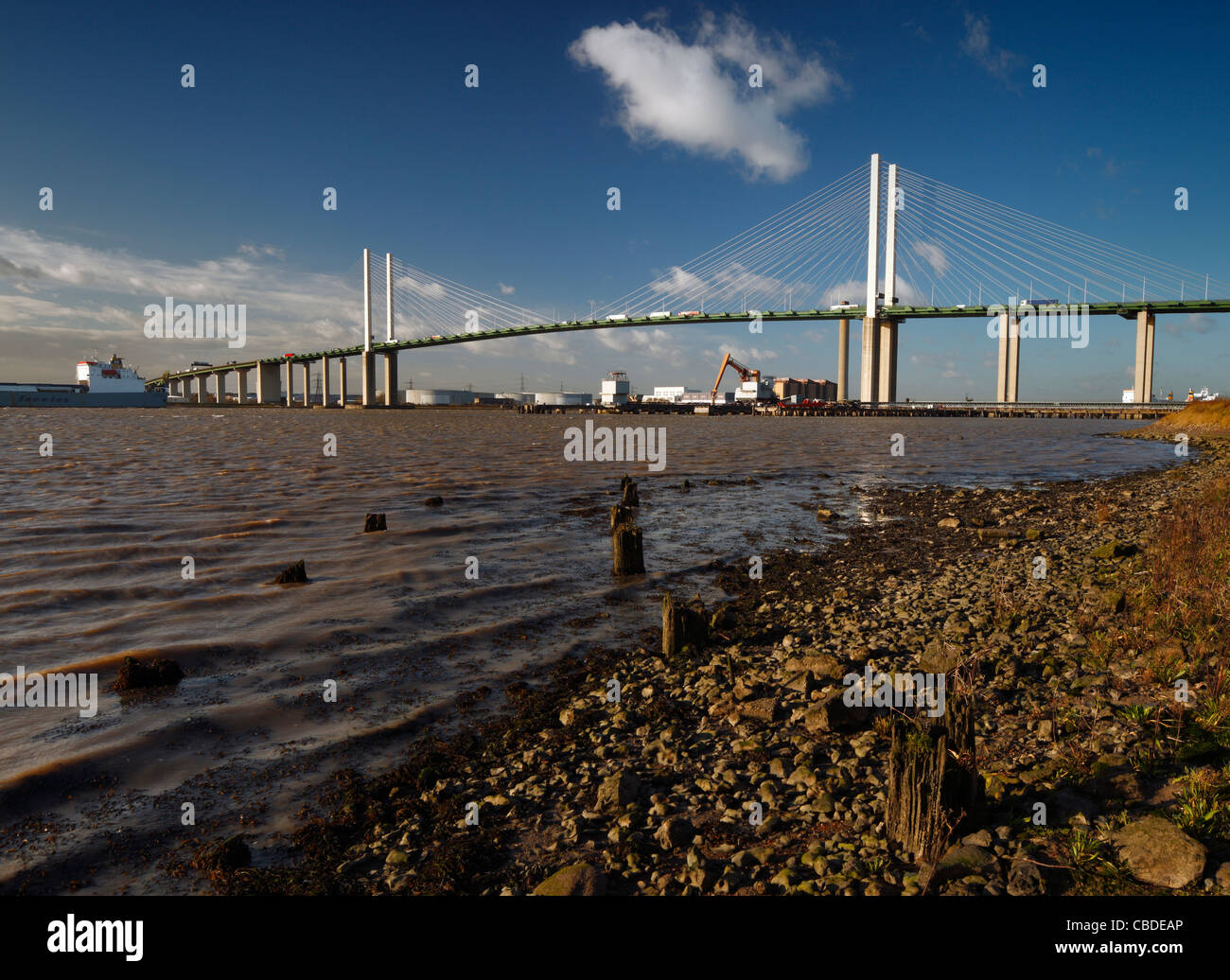 The Queen Elizabeth II bridge at Dartford - Thurrock Stock Photo - Alamy