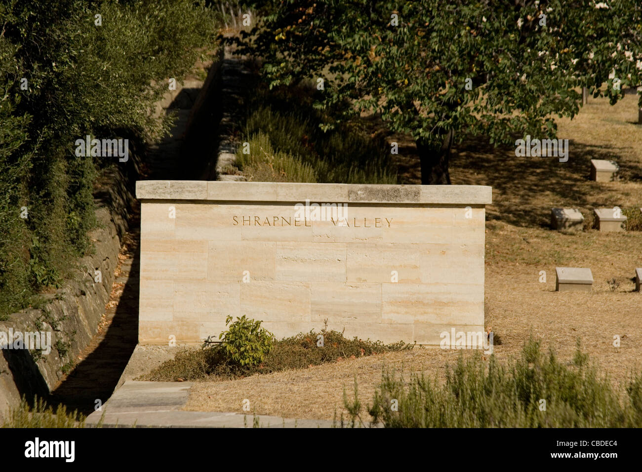 Shrapnel Valley Commonwealth Comission War Graves Cemetery in the Anzac ...