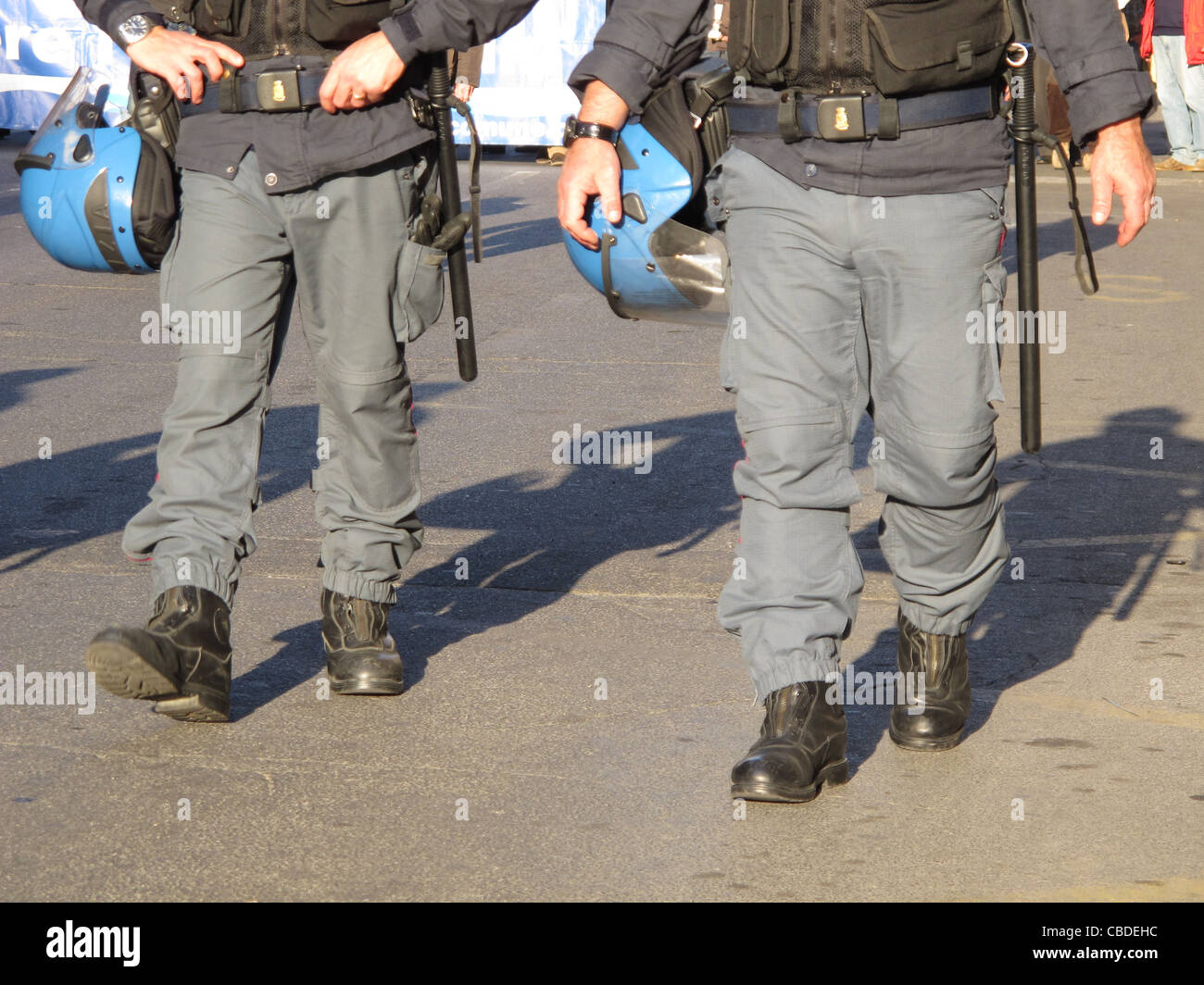 police in riot gear at demonstration rally event in rome italy Stock ...