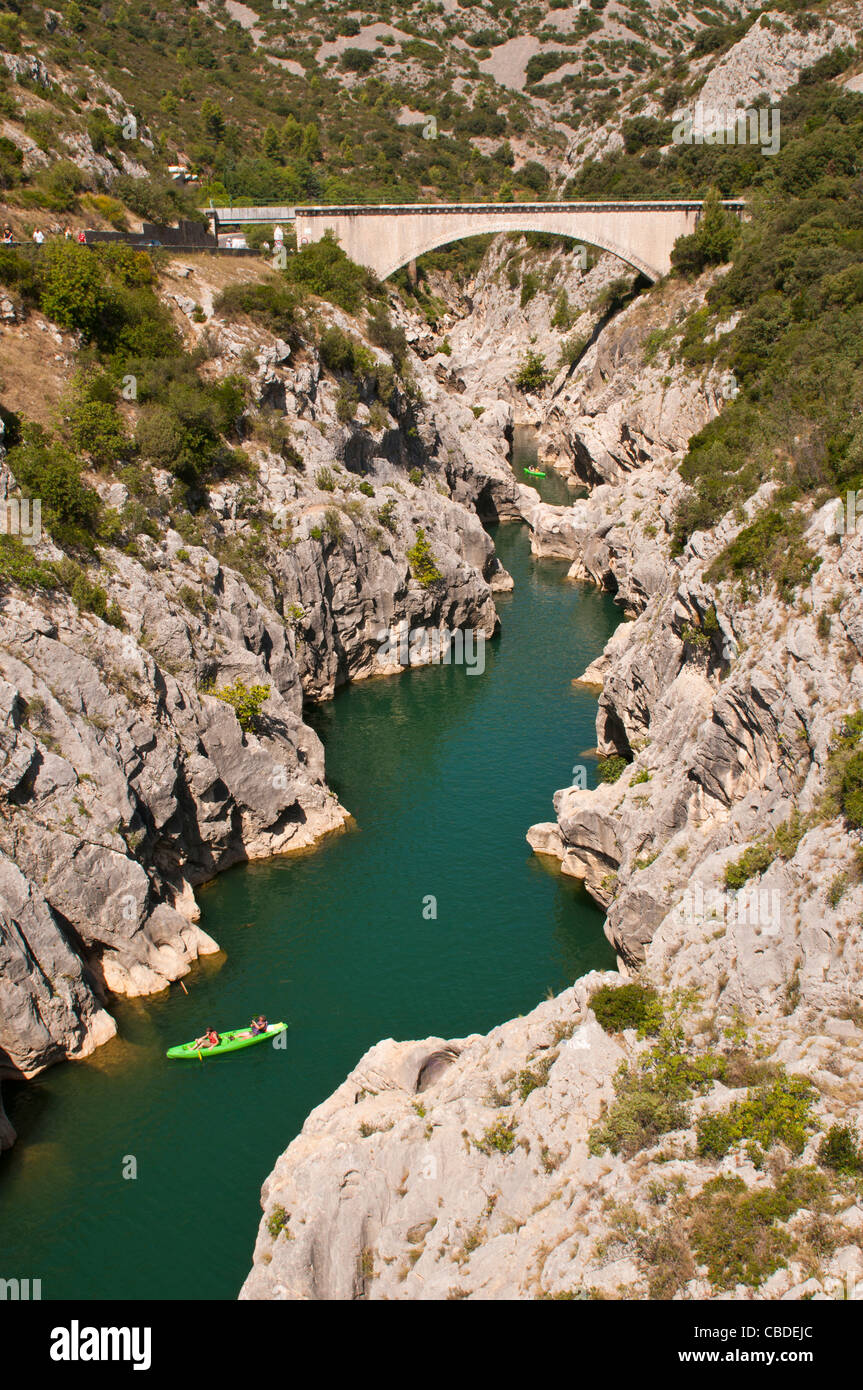 Les gorges de l'Herault near St Guilhem le Desert, Languedoc Roussillon ...