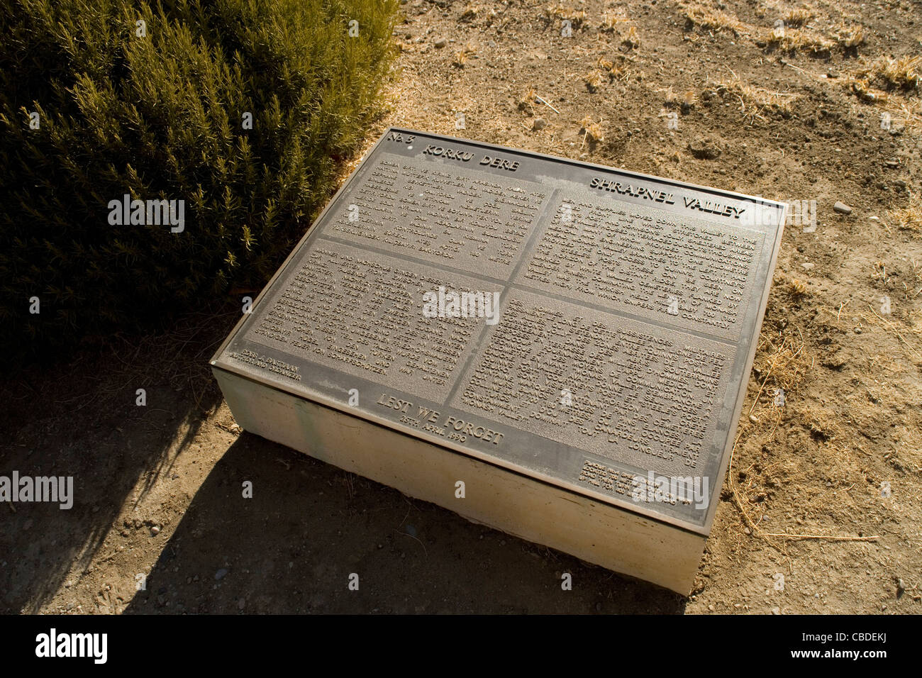 Shrapnel Valley Commonwealth Comission War Graves Cemetery plaque in ...