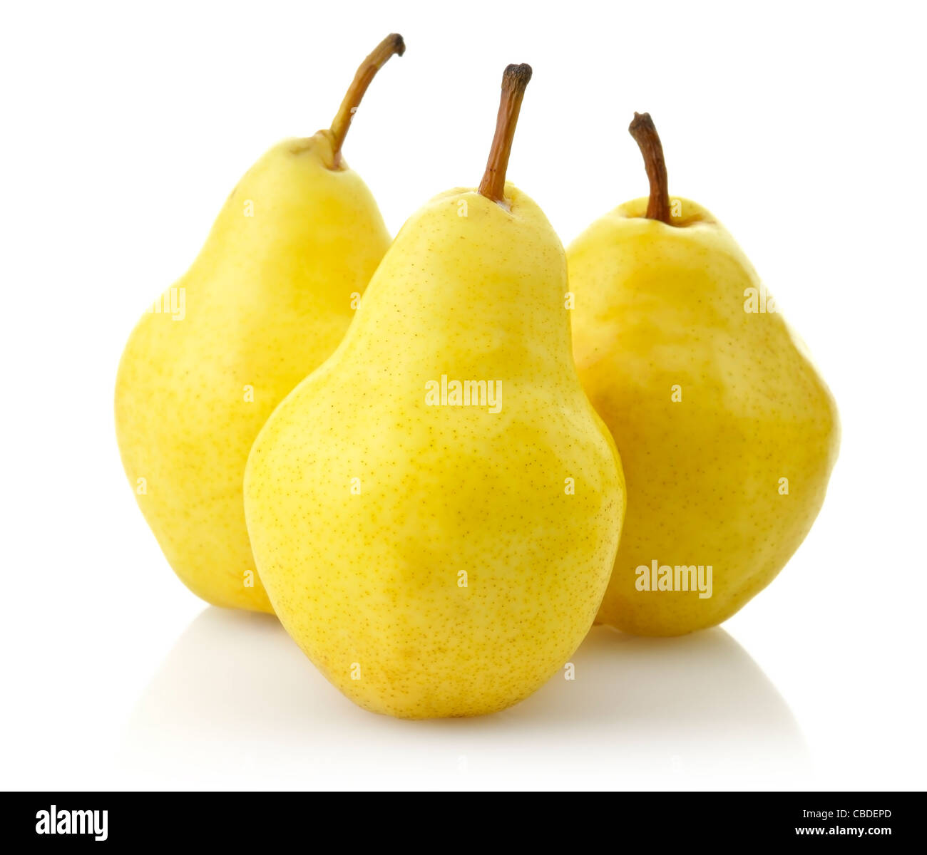 Yellow ripe pears on Cut Out Stock Images & Pictures - Alamy