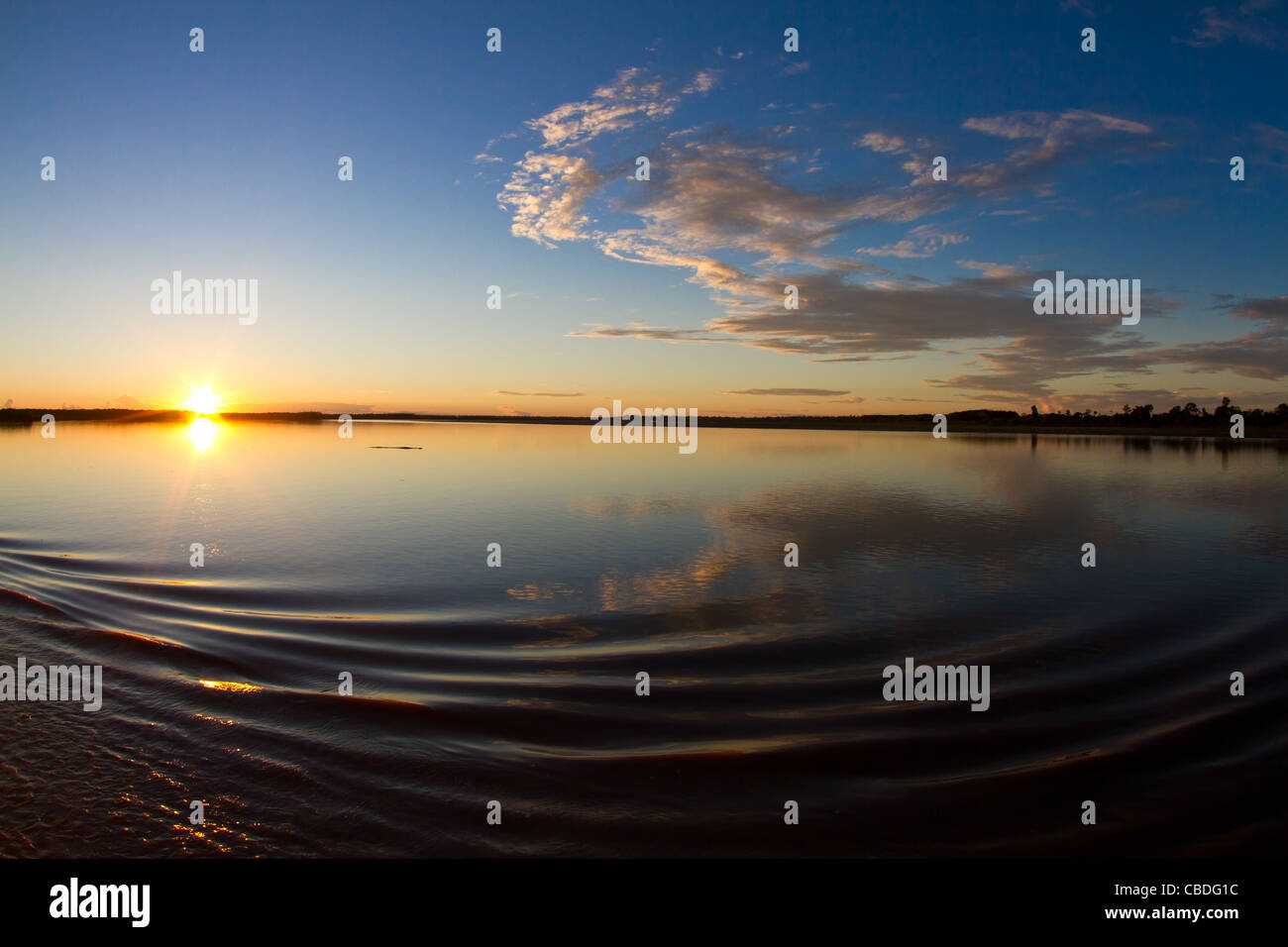 A magical morning on the Amazon river Stock Photo - Alamy