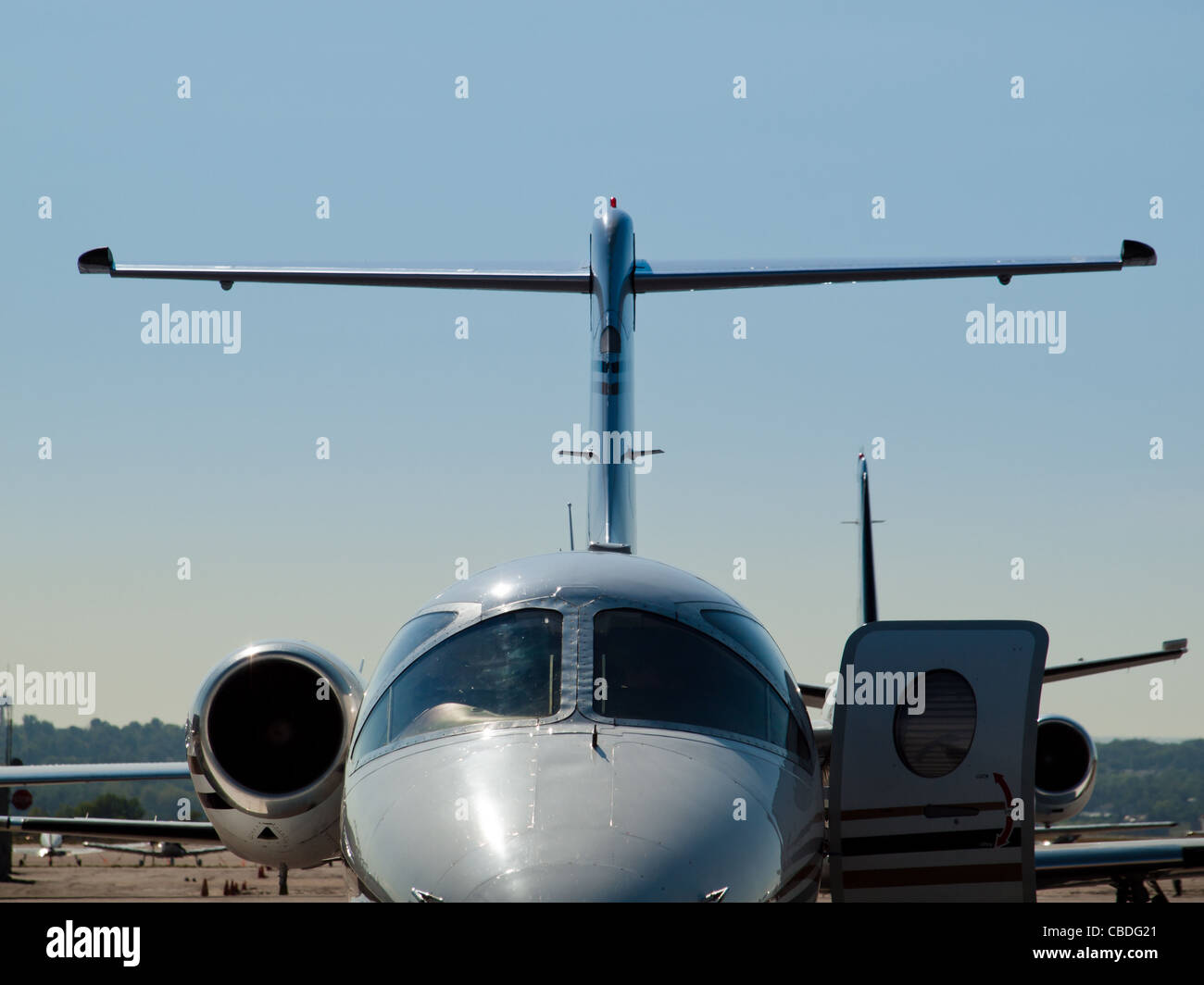 Private jet at the Rocky Mountain Airshow in Broomfield, Colorado Stock ...