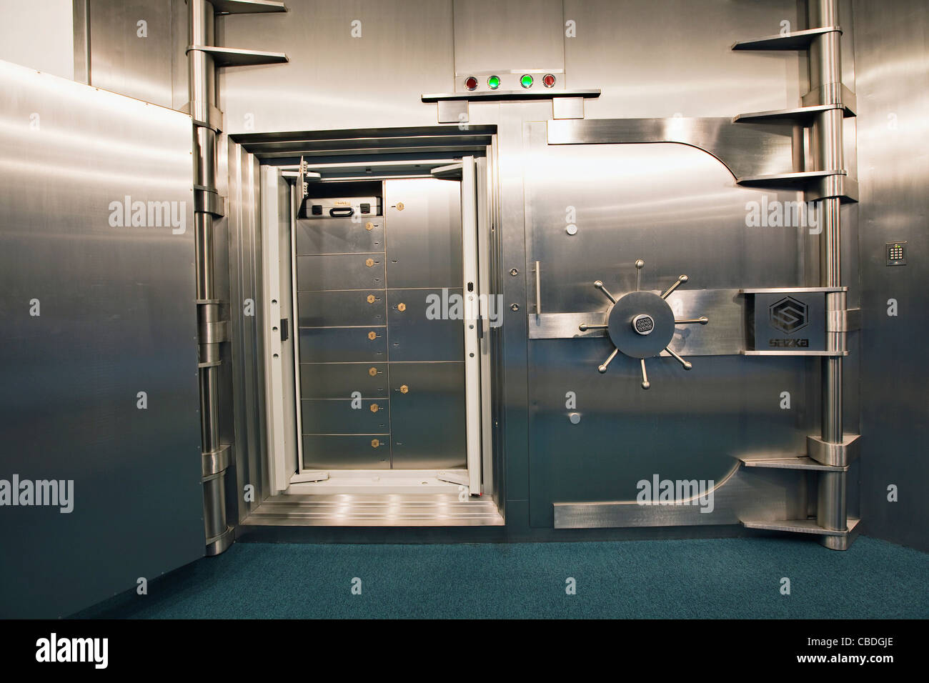 Safe used for cases with balls from Sazka's lotteries, Sportka, Happy ...