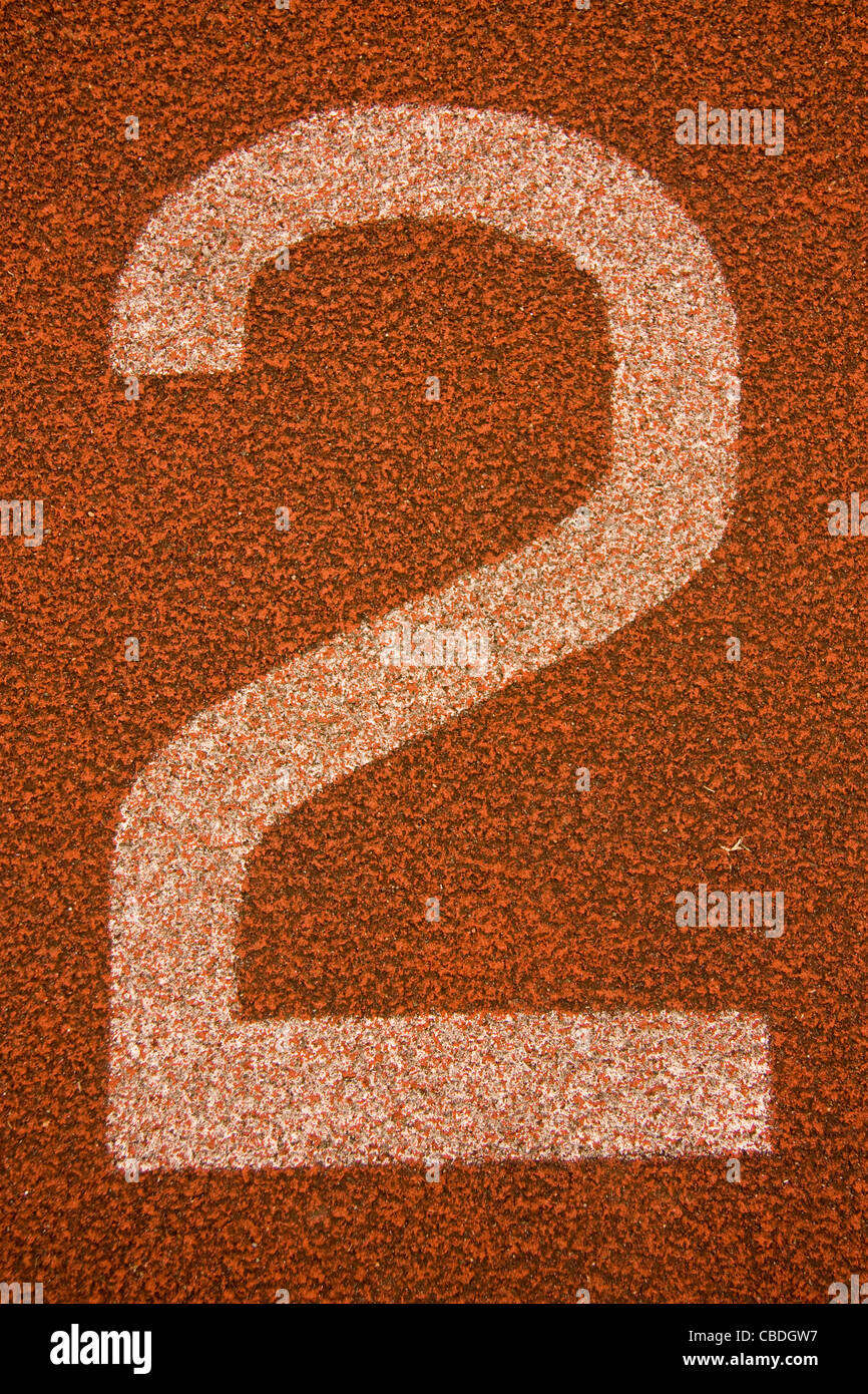 white color digit number on red Stock Photo - Alamy