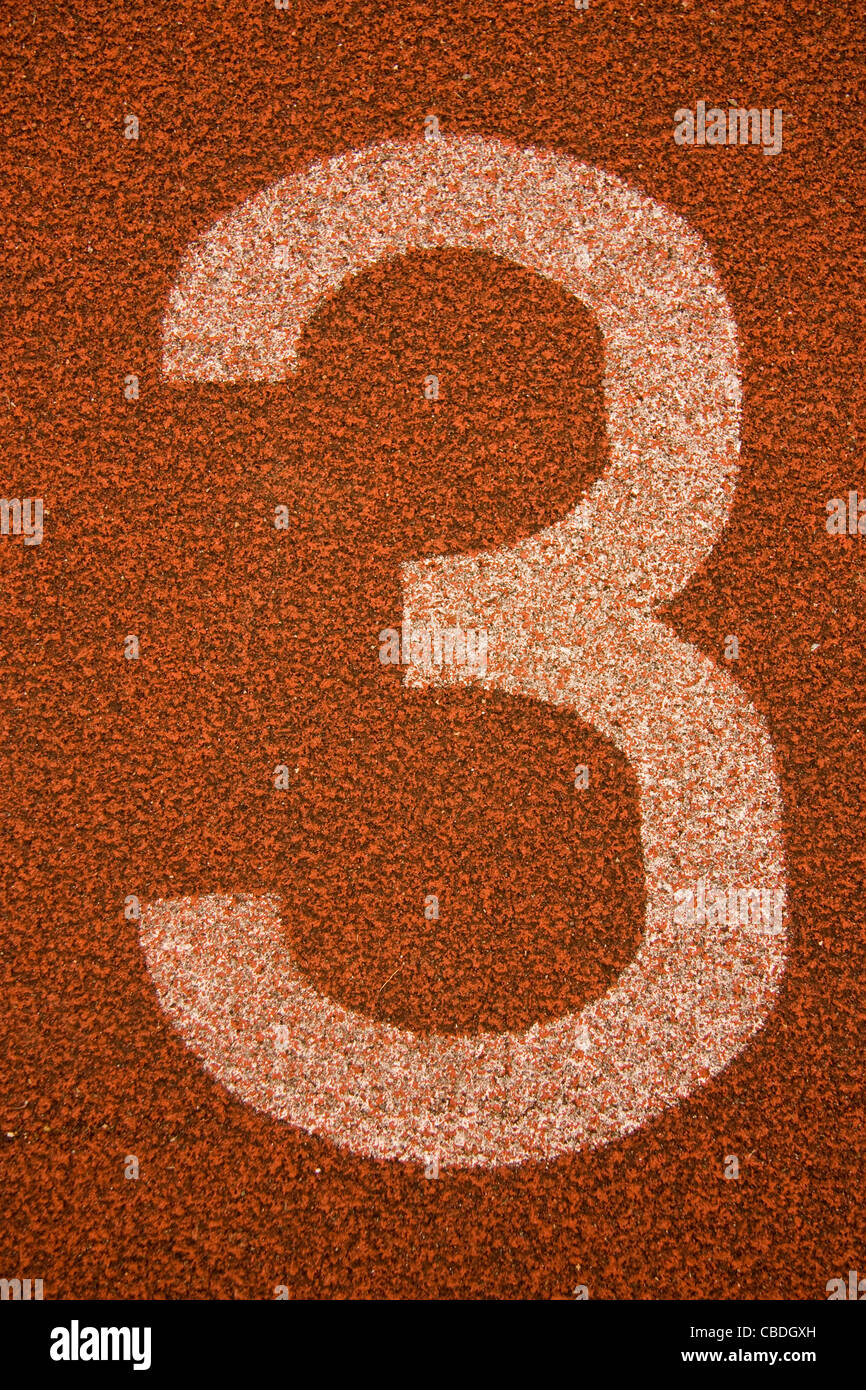 white color digit number on red Stock Photo - Alamy