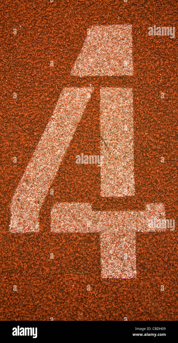 white color digit number on red Stock Photo - Alamy
