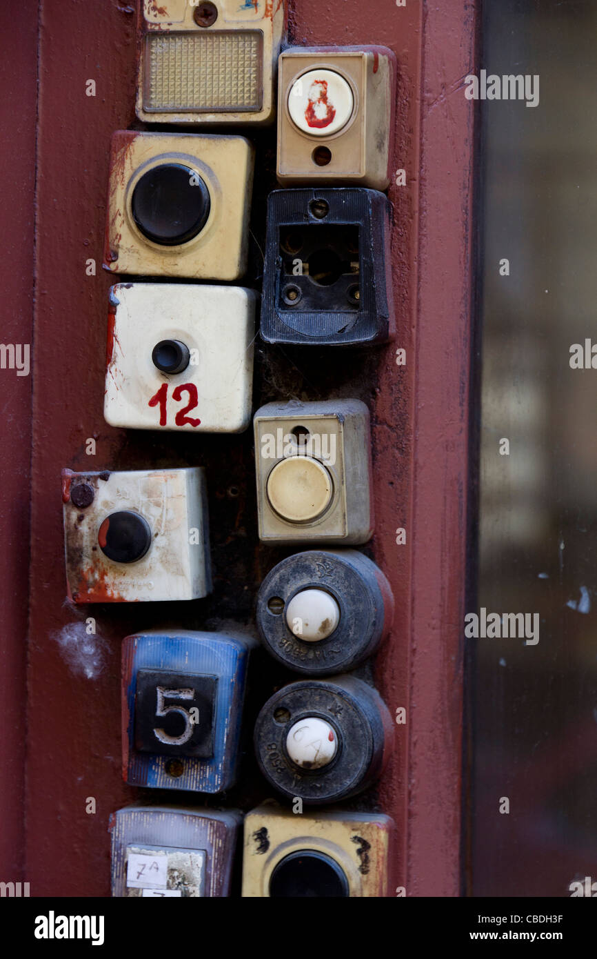 door ringers lviv Stock Photo - Alamy