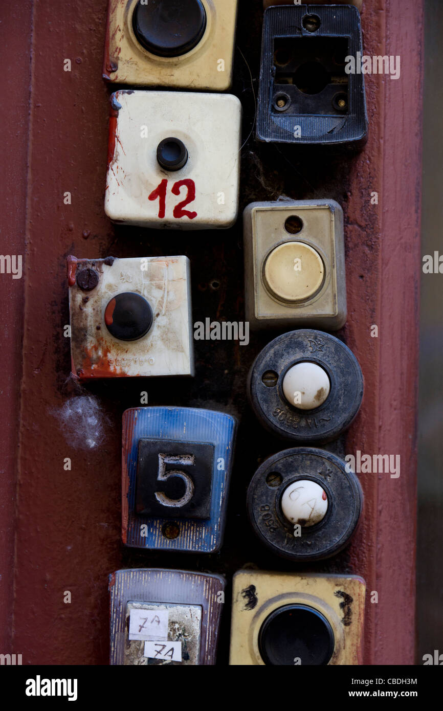 door ringers lviv Stock Photo - Alamy