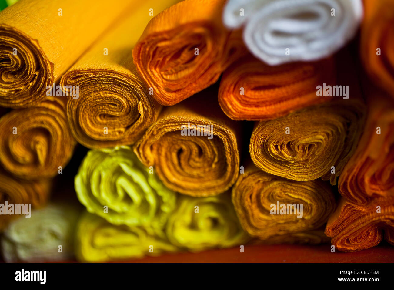 Coloured crepe paper Stock Photo - Alamy