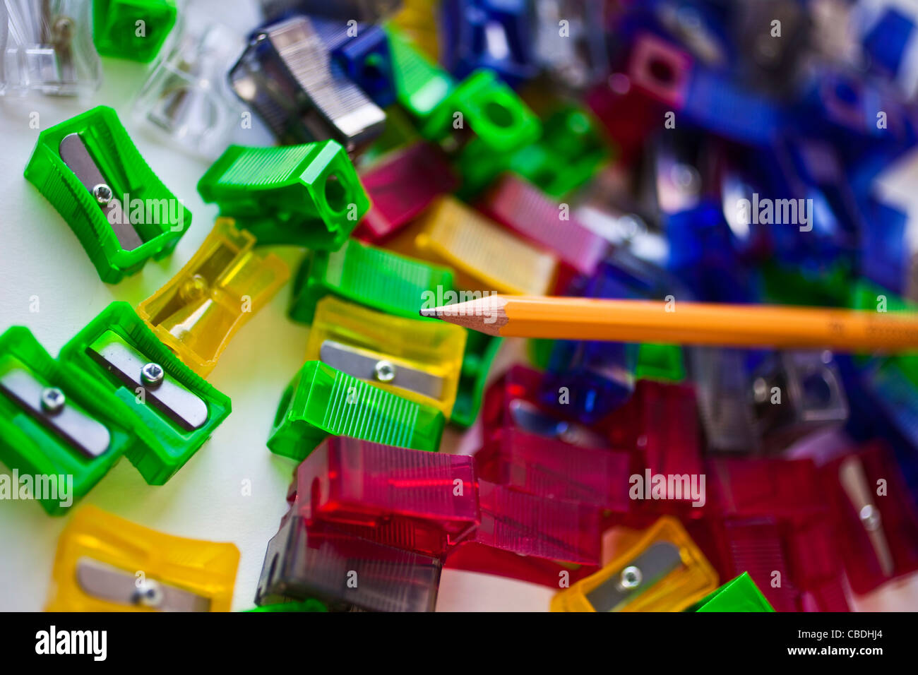 Pencil sharpener, colors Stock Photo - Alamy