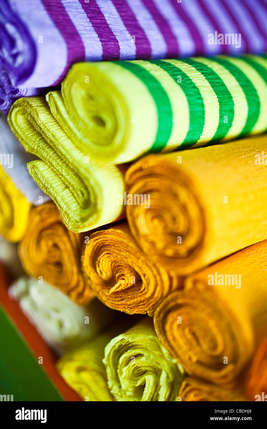 Coloured crepe paper Stock Photo - Alamy