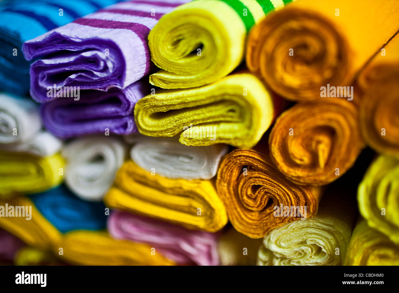 Coloured crepe paper Stock Photo - Alamy