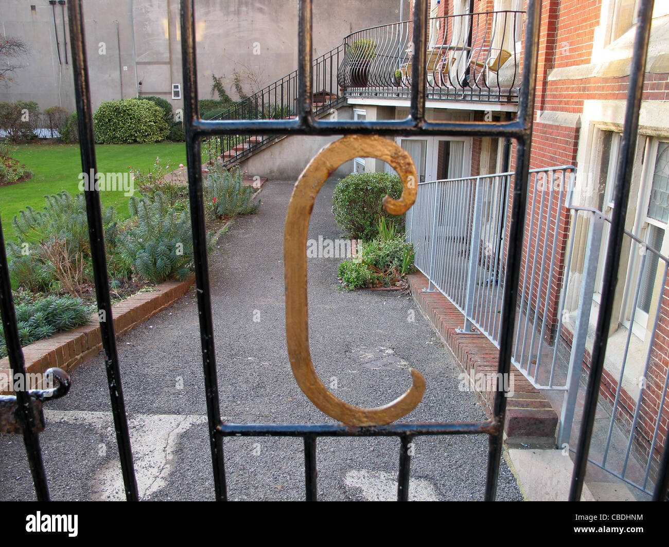 Looking through a Gate Stock Photo - Alamy