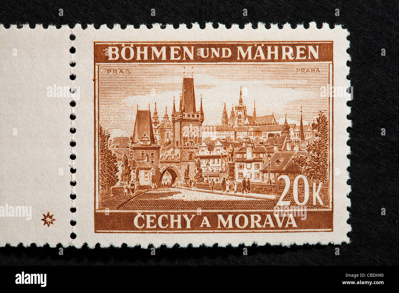 post, postage stamp, Prague, Prag, Protectorate of Bohemia and Moravia ...