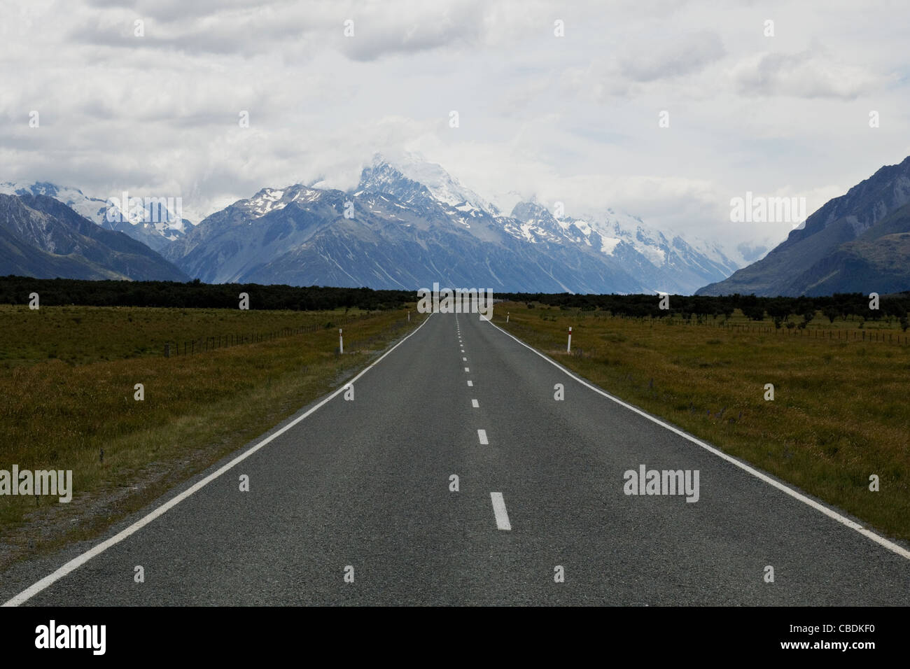 The Road to Mt. Cook Stock Photo - Alamy