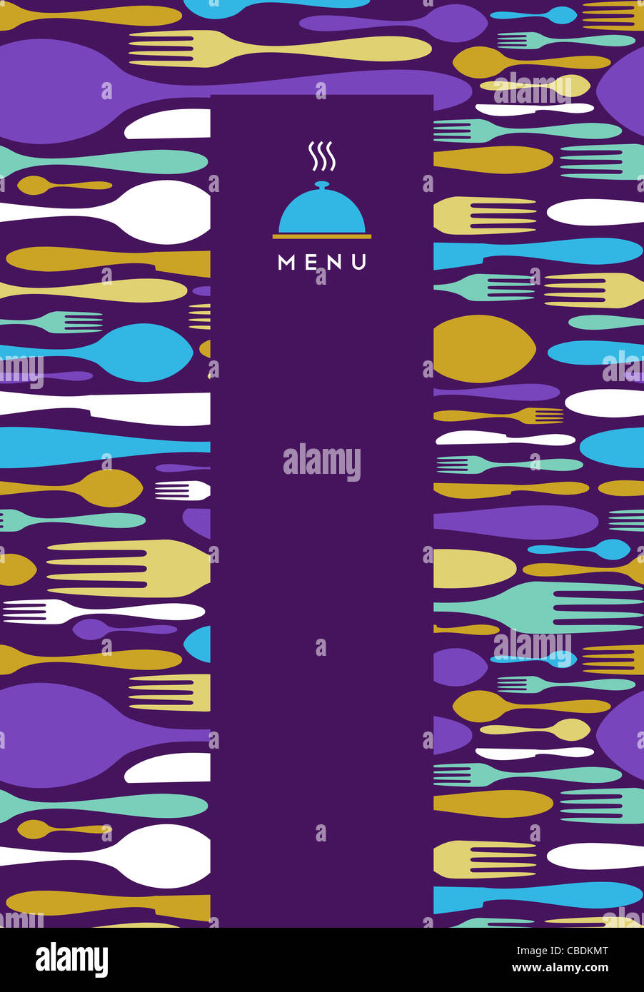 Food, restaurant, menu design with cutlery silhouette background ...