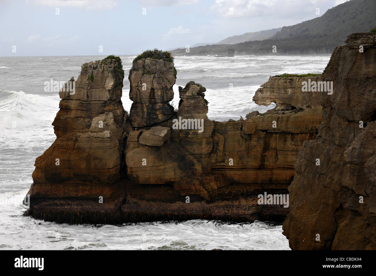Rugged Coast of New Zealand Stock Photo - Alamy