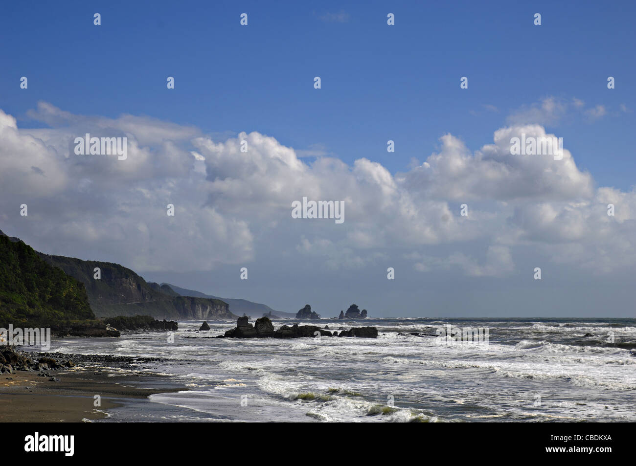 Rugged Coast of New Zealand Stock Photo - Alamy