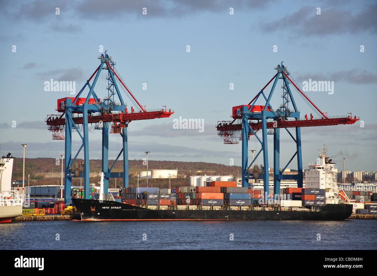 Container ship at the terminal High Resolution Stock Photography and ...