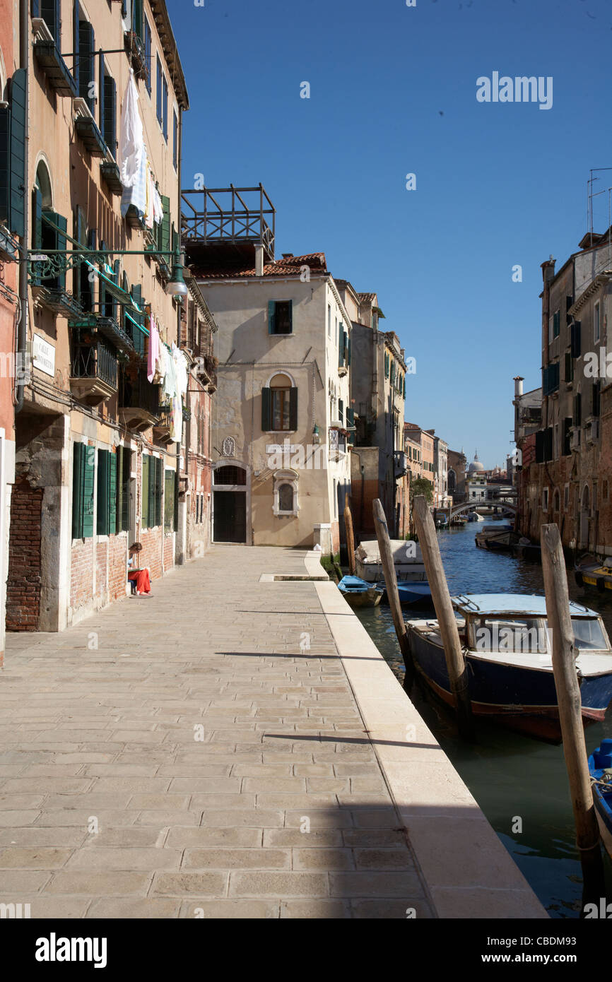 Small back-water canal in Venice Stock Photo - Alamy