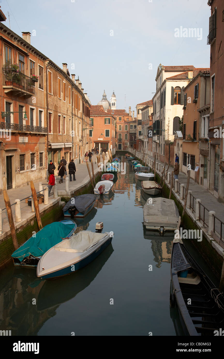 Small back-water canal in Venice Stock Photo - Alamy