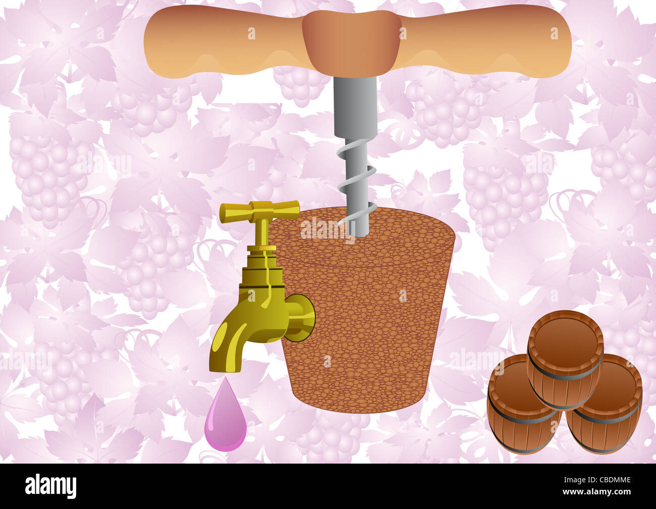 Corkscrew and a crane Stock Photo - Alamy