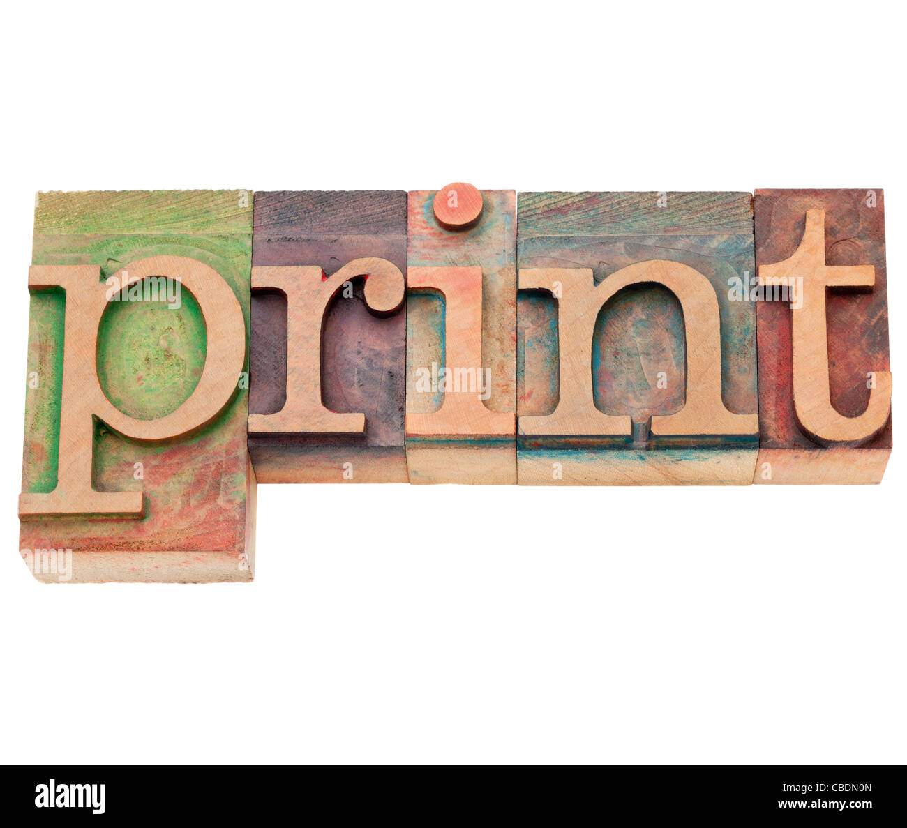 Print letterpress text hi-res stock photography and images - Alamy