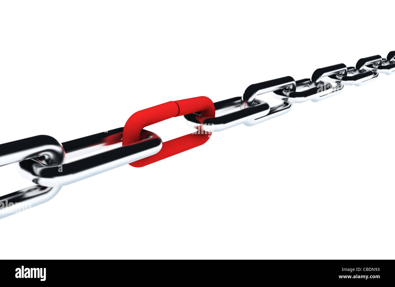 Chain with broken link Stock Photo - Alamy