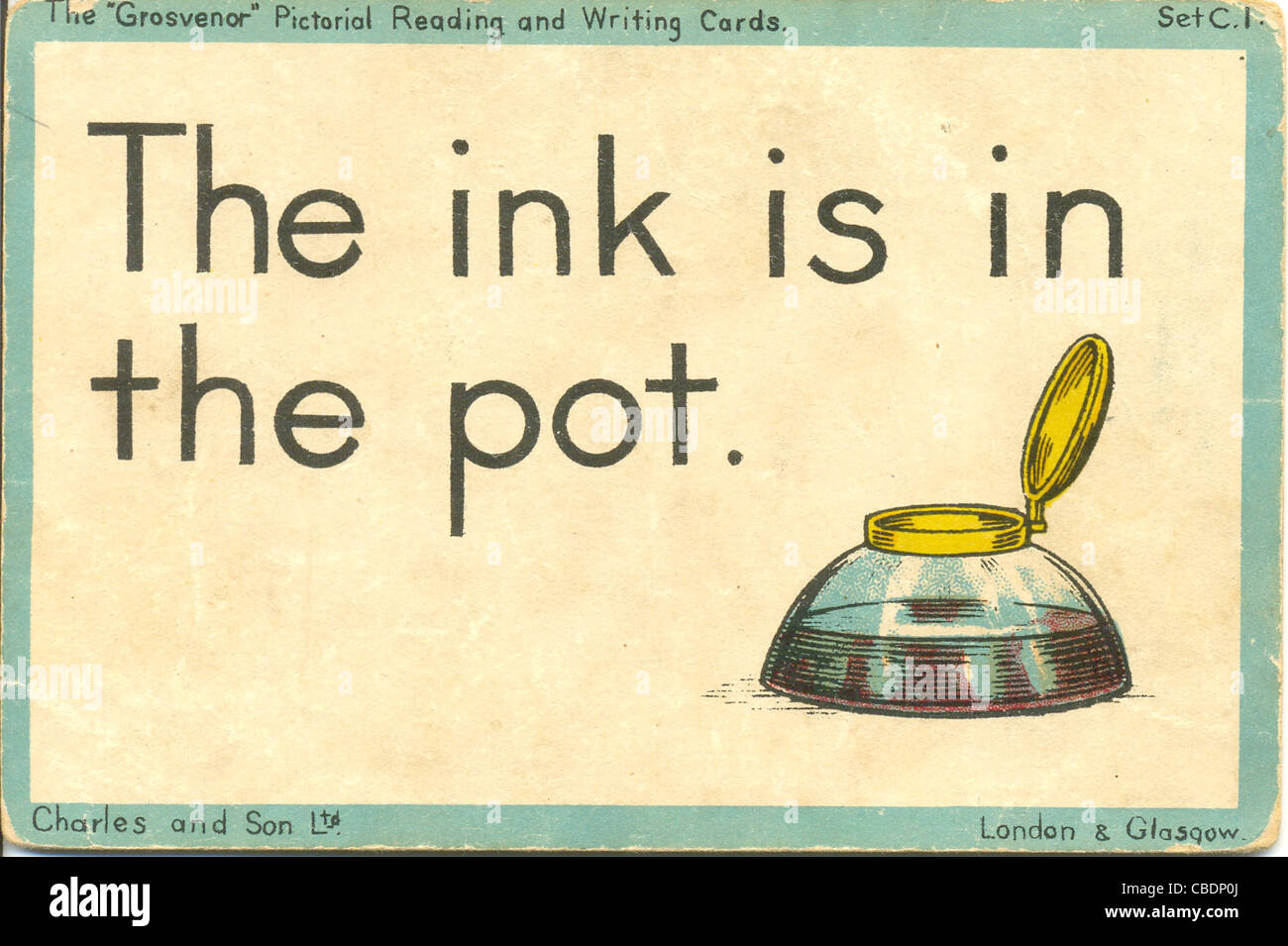 Teaching aid The "Grosvenor" Pictorial Reading and Writing Card Stock ...