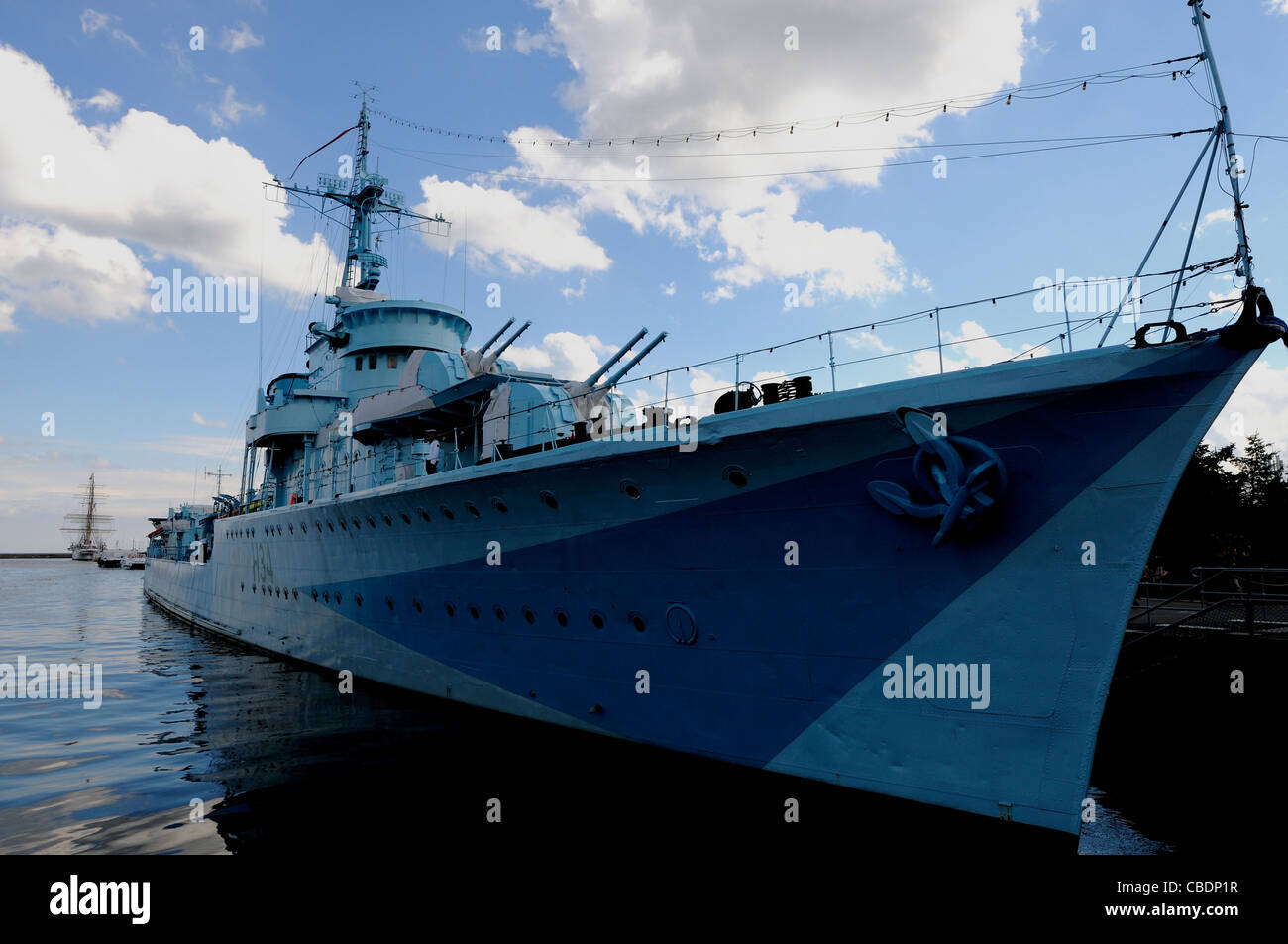 Old warship of World War II Stock Photo - Alamy