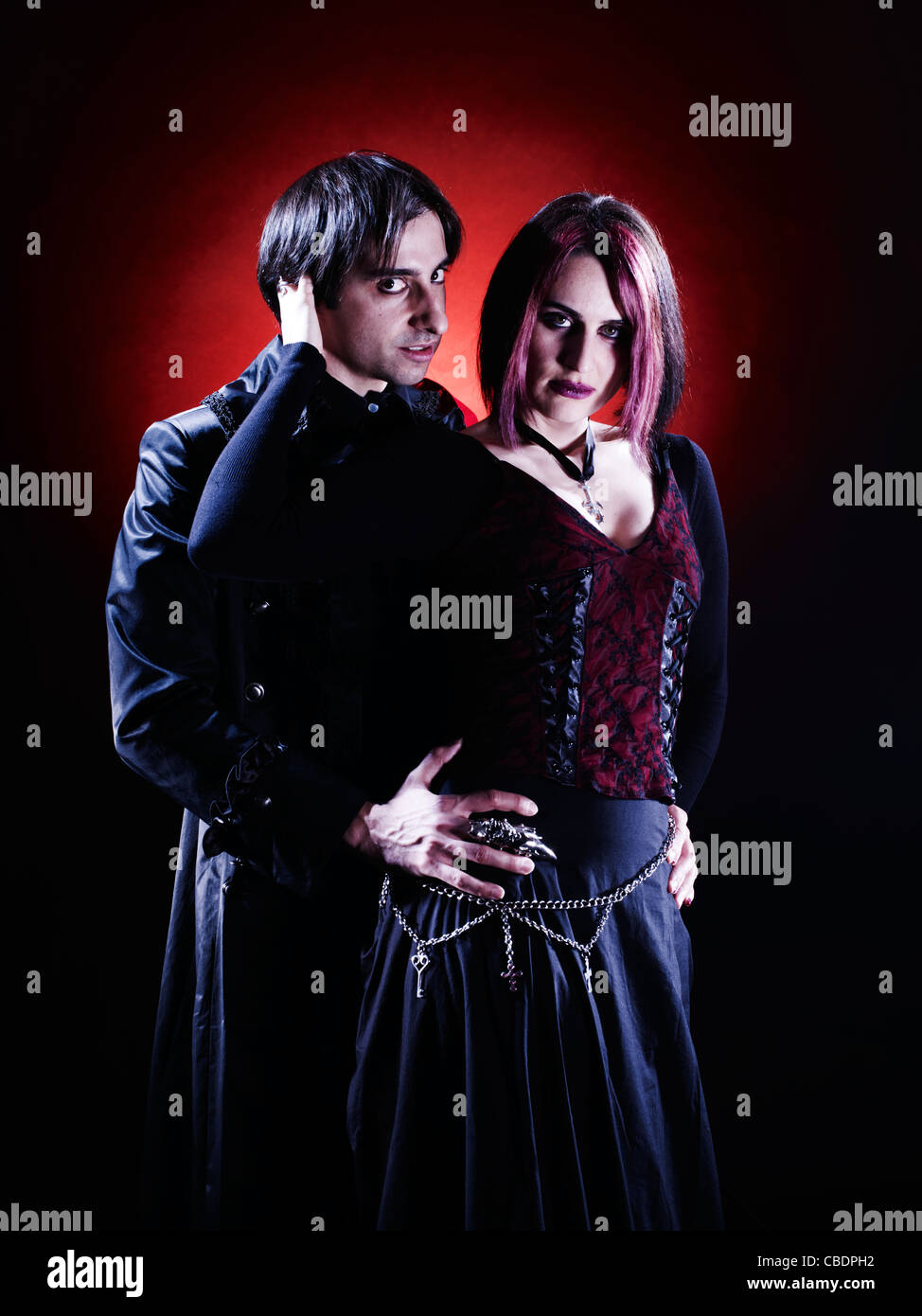 Vampire Couple Silhouette