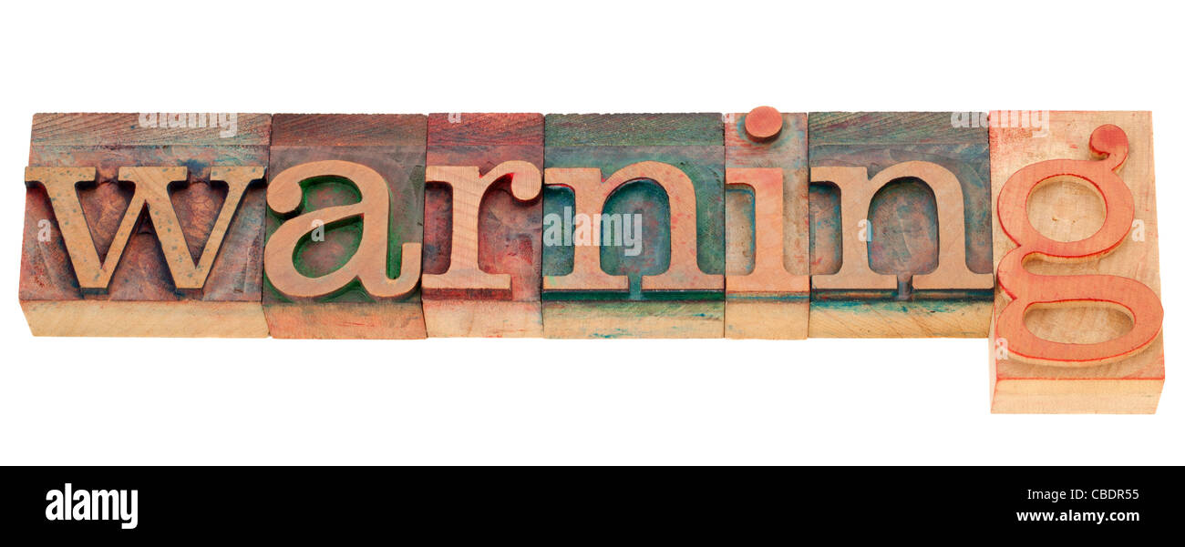 Warning word hi-res stock photography and images - Alamy