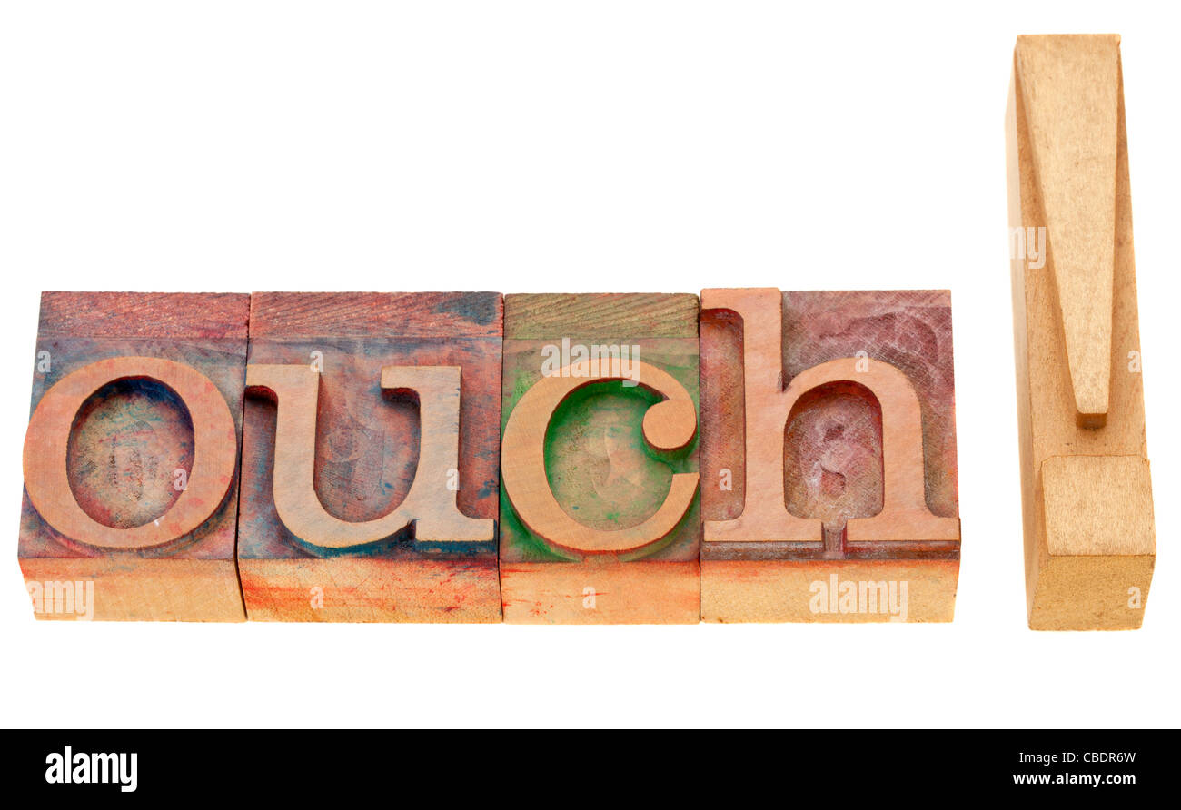 Ouch word hi-res stock photography and images - Alamy